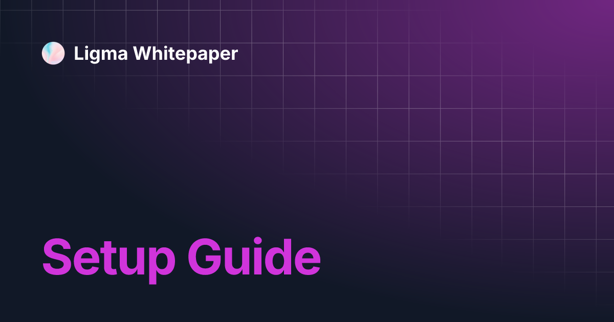 Setup Guide | Ligma Whitepaper